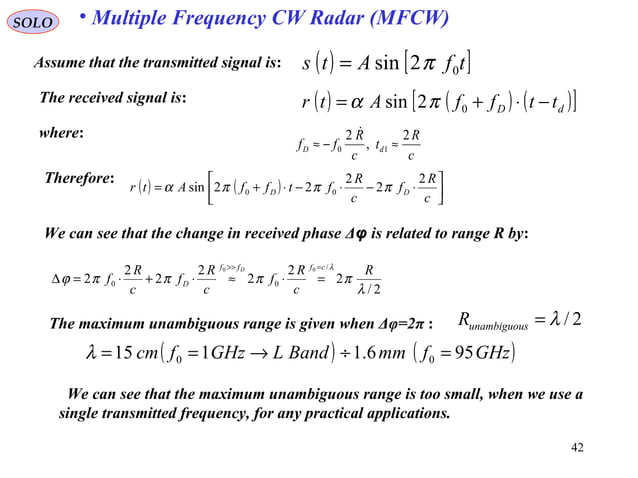 10 range and doppler measurements in radar systems | PPT
