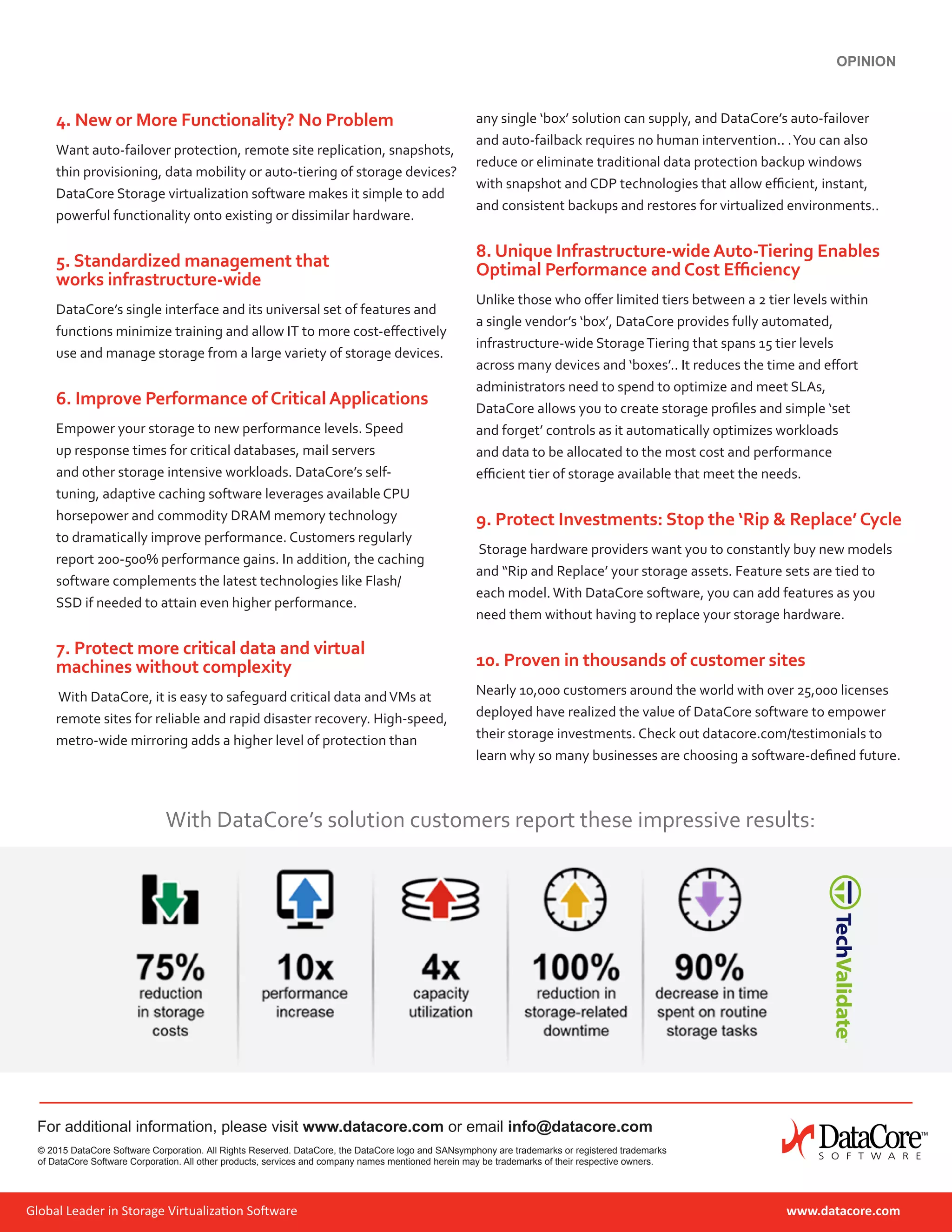 THE TOP 10 REASONS TO ADOPT SOFTWARE-DEFINED STORAGE | PDF