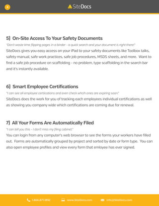 10 reasons you'll love SiteDocs | PDF
