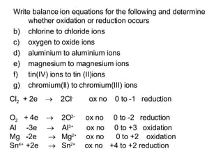 10 Reduction And Oxidation | PPT
