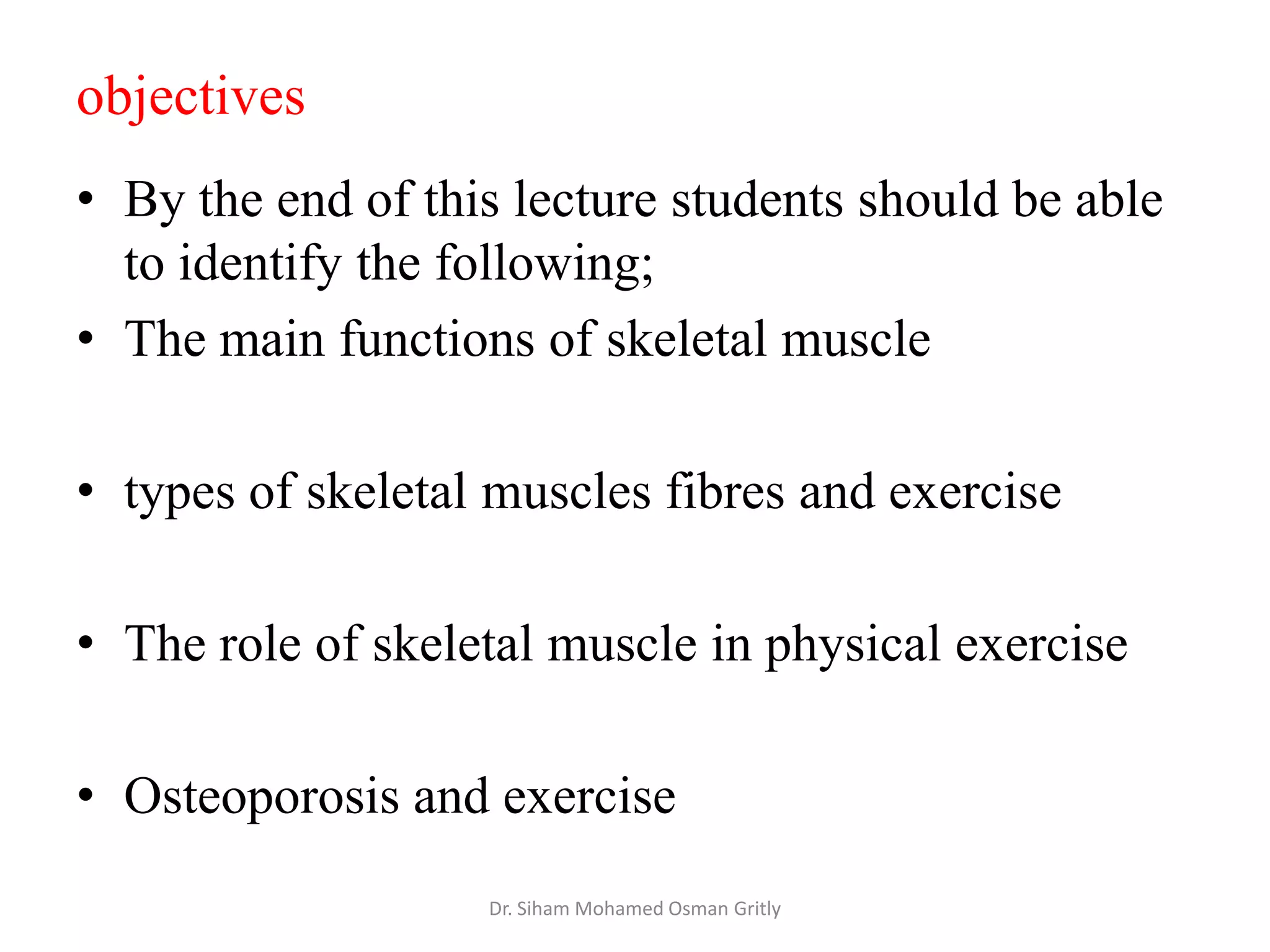 10 response of the skeletal system to exercise; osteoporosis and ...