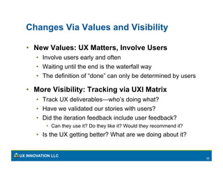 UXI Matrix (Jon Innes) | PDF