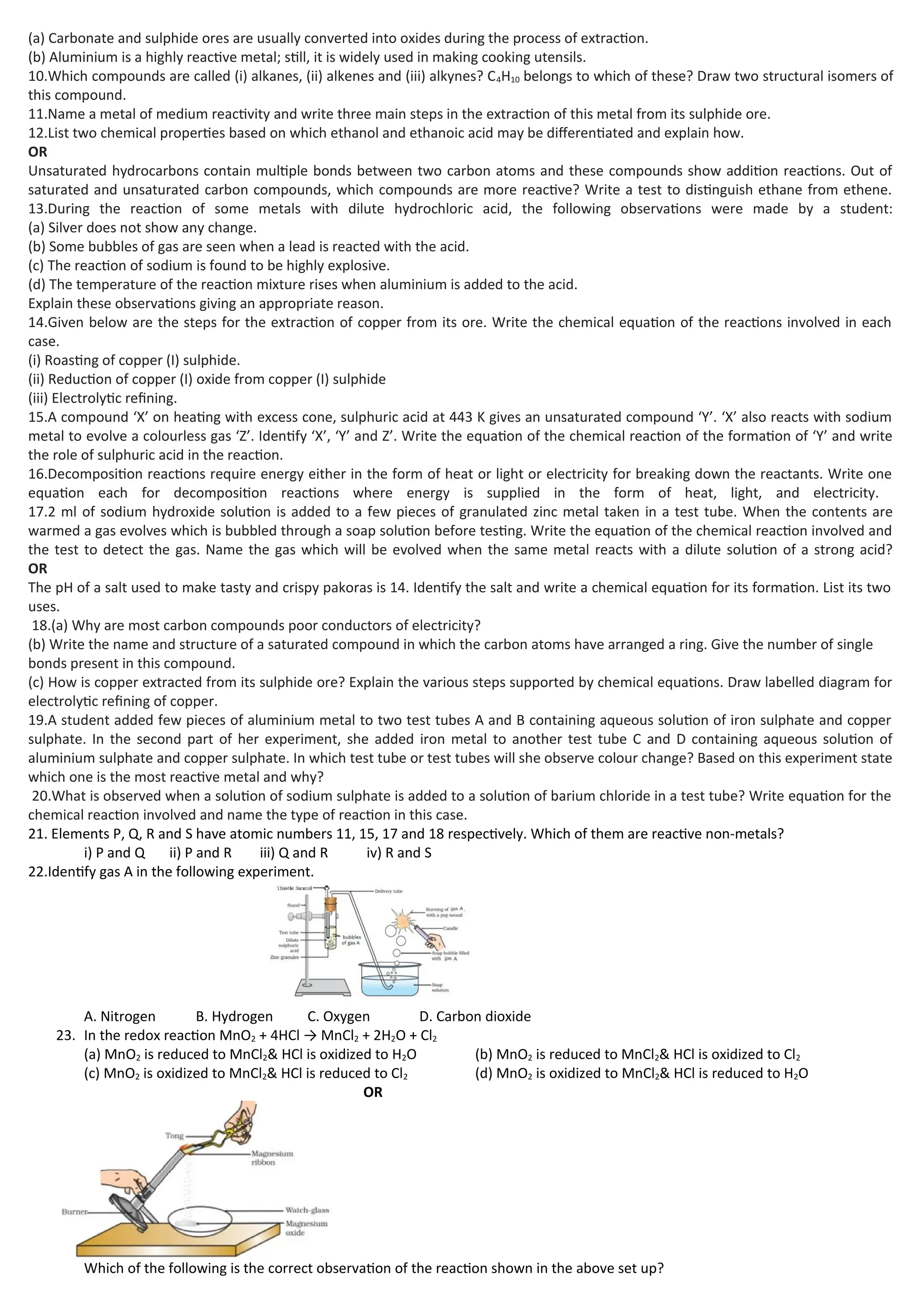 Science-Question-Bank for the class 10th students | PDF