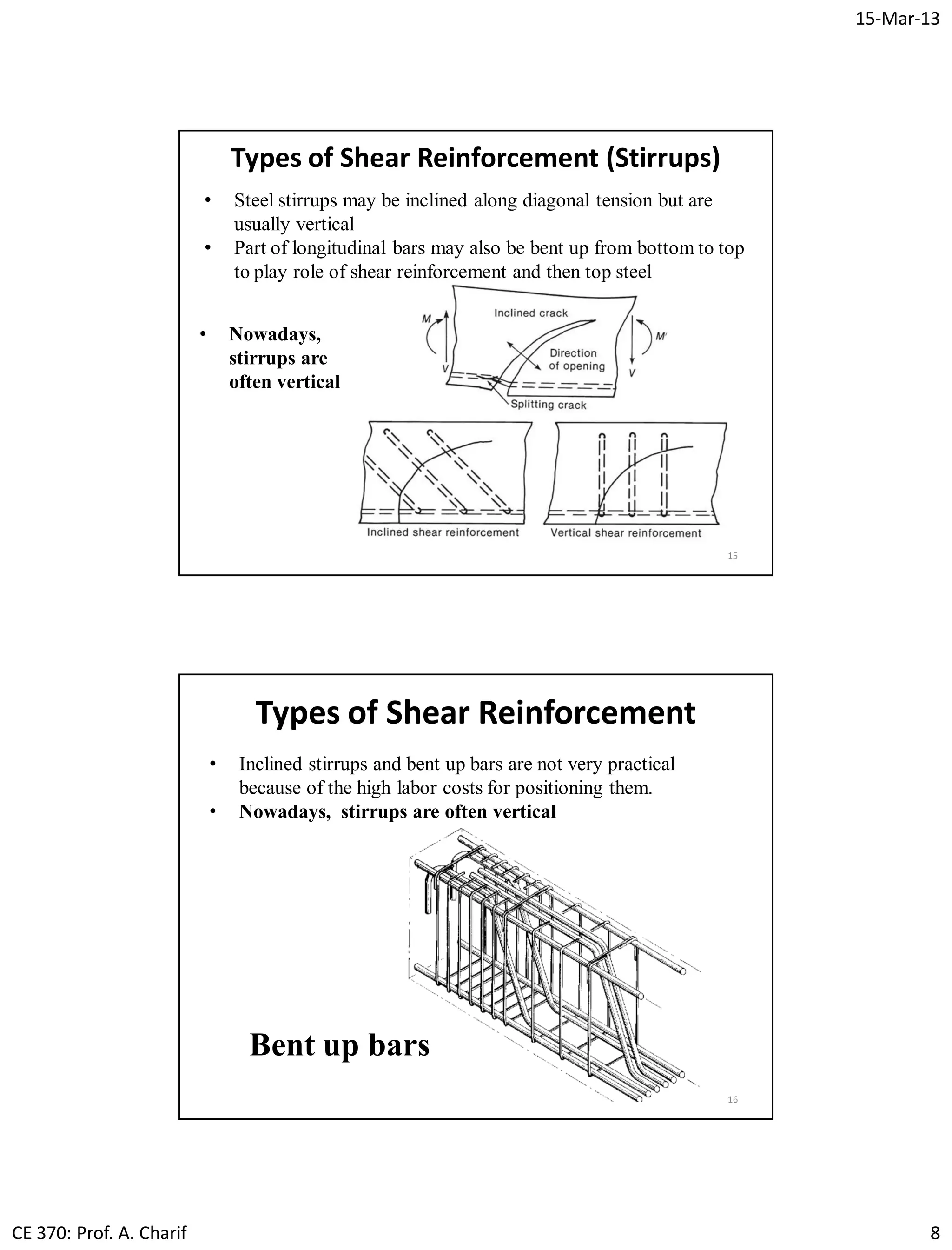 Lec09 Shear in RC Beams (Reinforced Concrete Design I & Prof ...