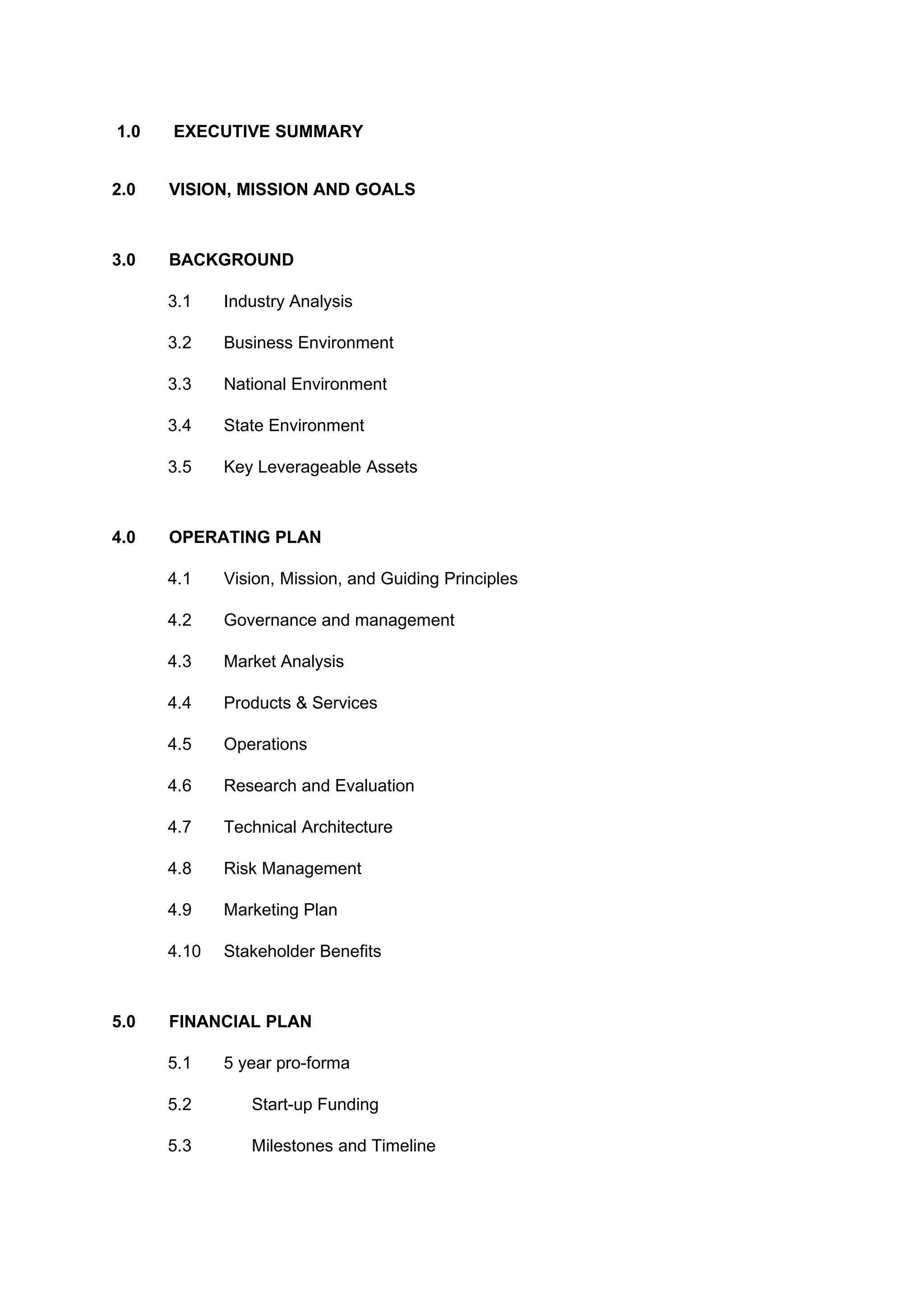 10. Simple Strat Plan Outline | DOC