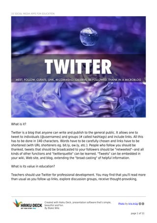 10 social-media-apps-for-education | PDF