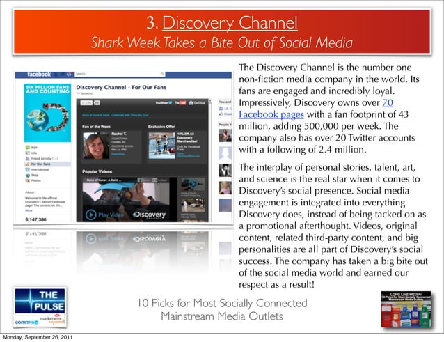 10 Socially Connected Mainstream Media Outlets | PPT