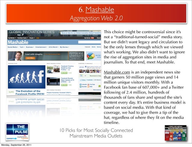 10 Socially Connected Mainstream Media Outlets | PPT
