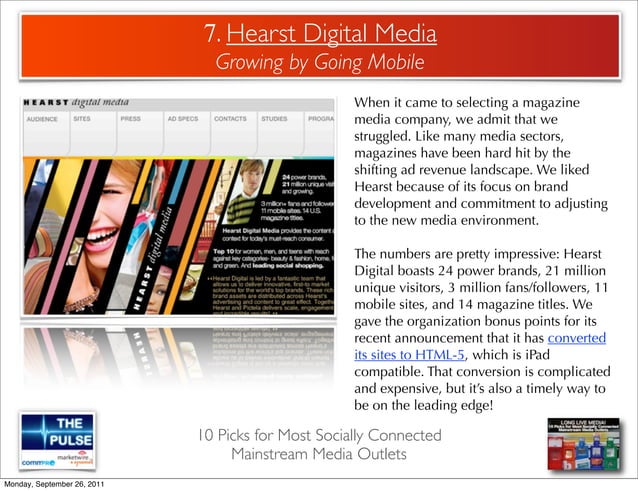 10 Socially Connected Mainstream Media Outlets | PPT