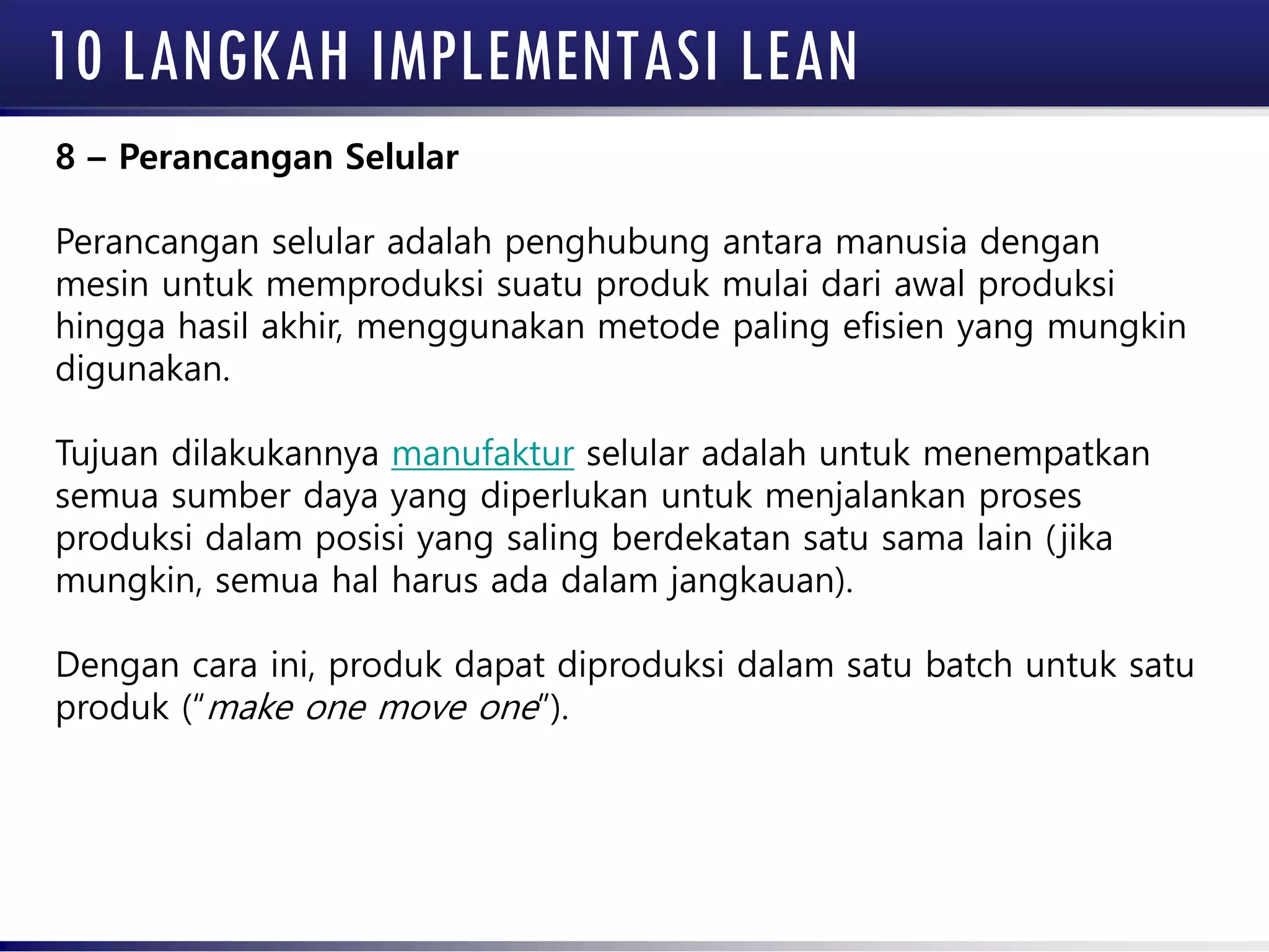 10 Langkah implementasi lean | PDF