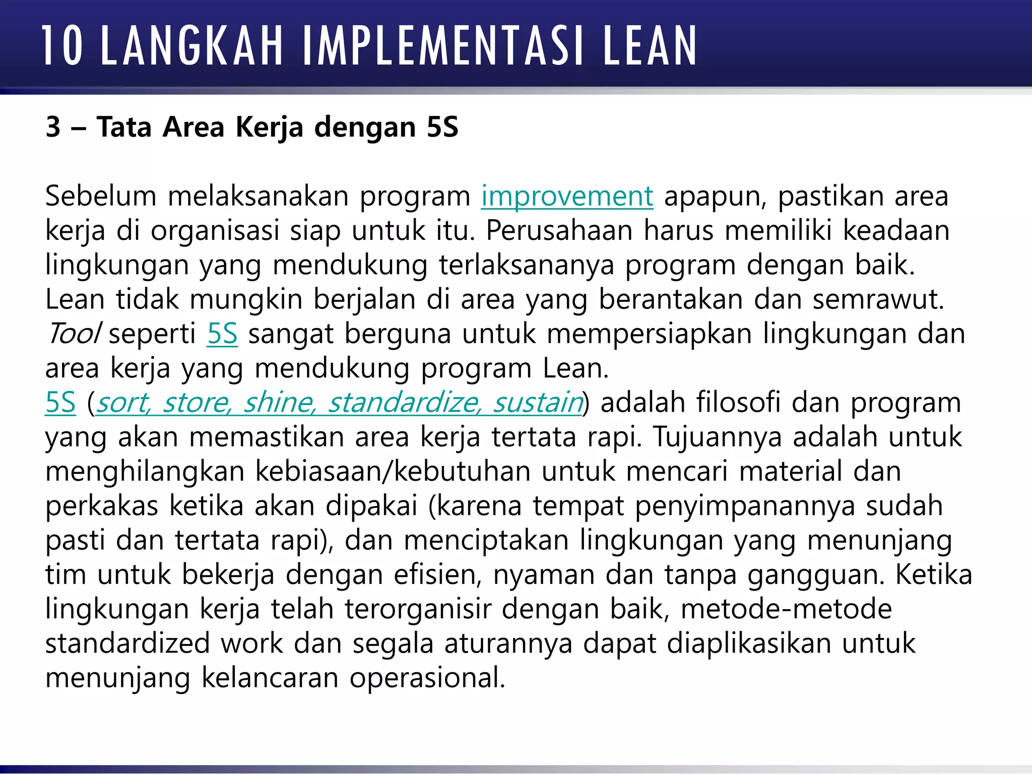 10 Langkah implementasi lean | PDF