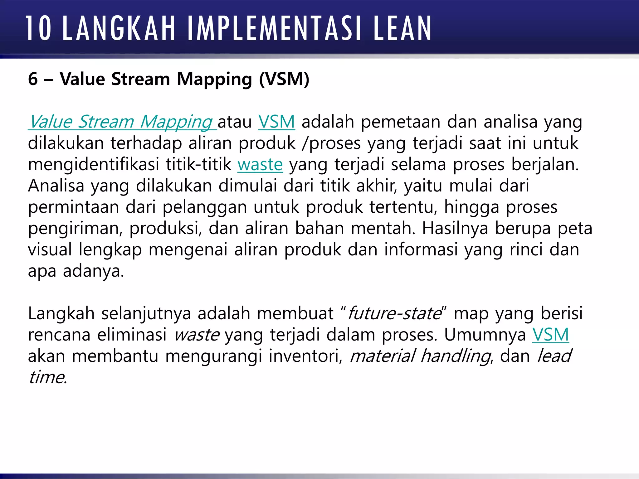 10 Langkah implementasi lean | PDF