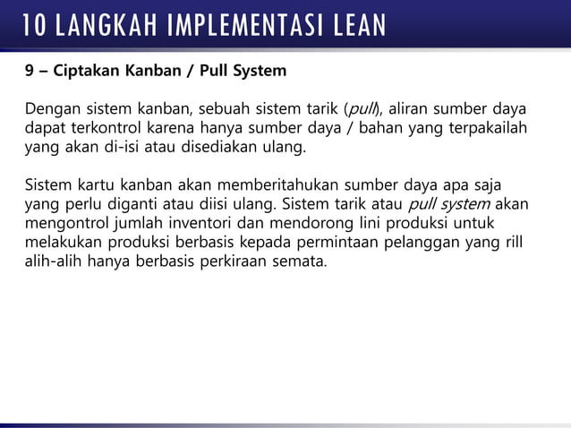 10 Langkah implementasi lean | PDF