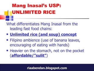 10 step marketing plan for Mang Inasal | PPT