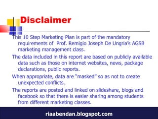 10 step marketing plan for Mang Inasal | PPT
