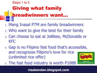 10 step marketing plan for Mang Inasal | PPT