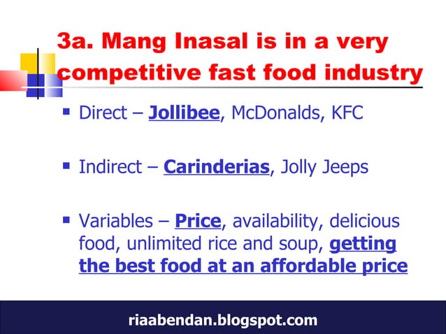 10 step marketing plan for Mang Inasal | PPT | Food Industry | Industries