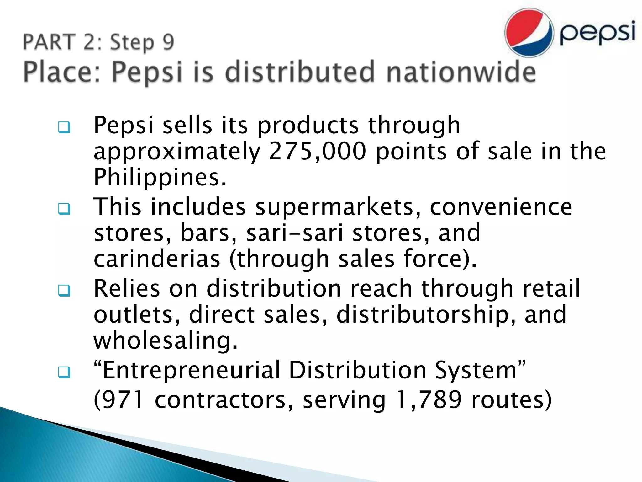 10-Step Plan of Pepsi Cola Philippines | PPTX