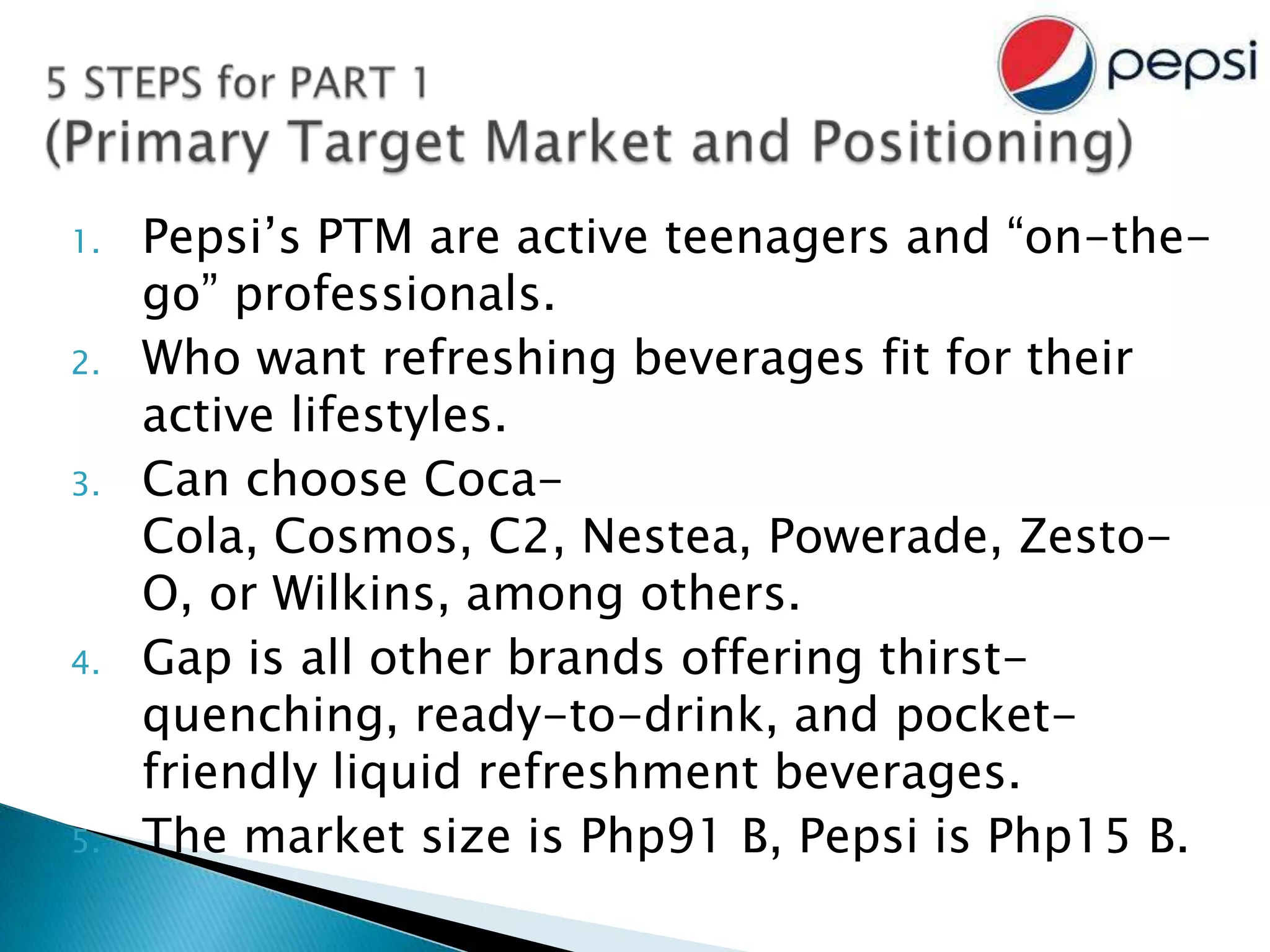 10-Step Plan of Pepsi Cola Philippines | PPTX