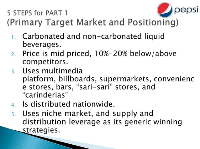 10-Step Plan of Pepsi Cola Philippines | PPTX