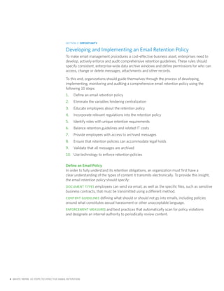 10 steps-email-retention-wp-us 198118 | PDF