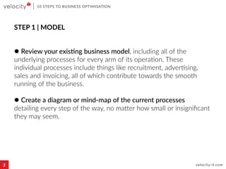 10 Steps To Business Optimisation | PPT