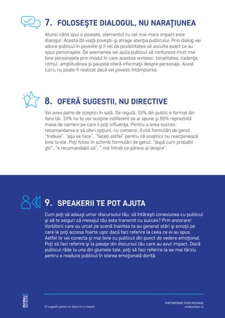 10 sugestii pentru un discurs cu impact de la Ovidiu Oltean | PDF