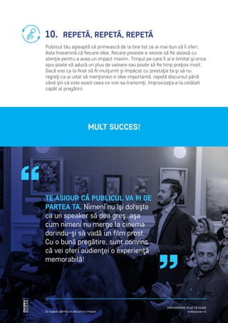 10 sugestii pentru un discurs cu impact de la Ovidiu Oltean | PDF