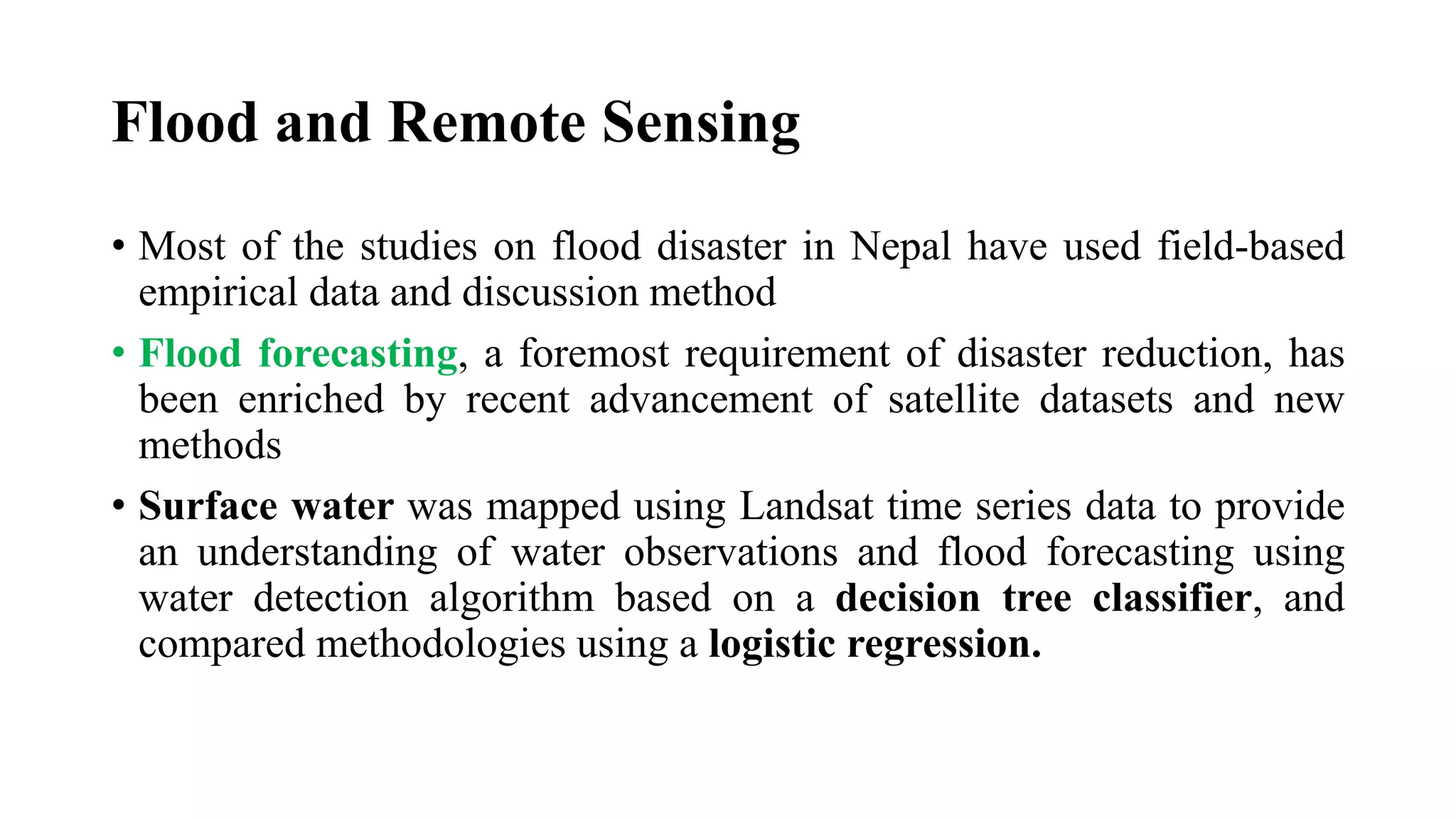 disaster management in Nepal with application of Remote Sensing | PPTX
