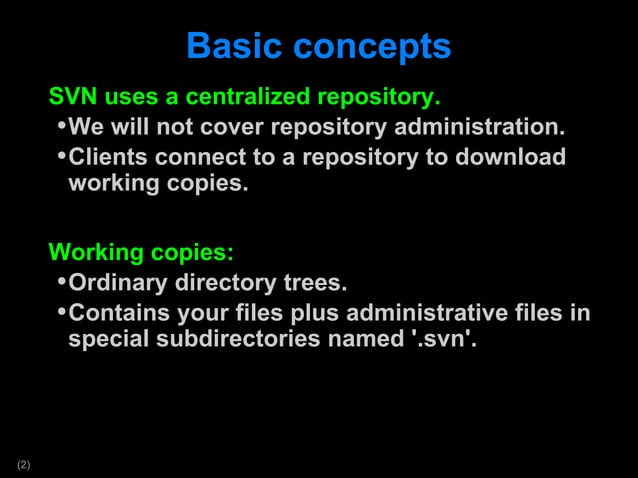 Introduction to Subversion and Google Project Hosting | PPT