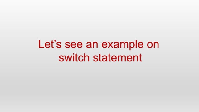 What is Switch Case? | PPTX