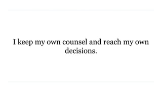 Think and Grow Rich Power Affirmations - Chapter 08 Decision | PDF