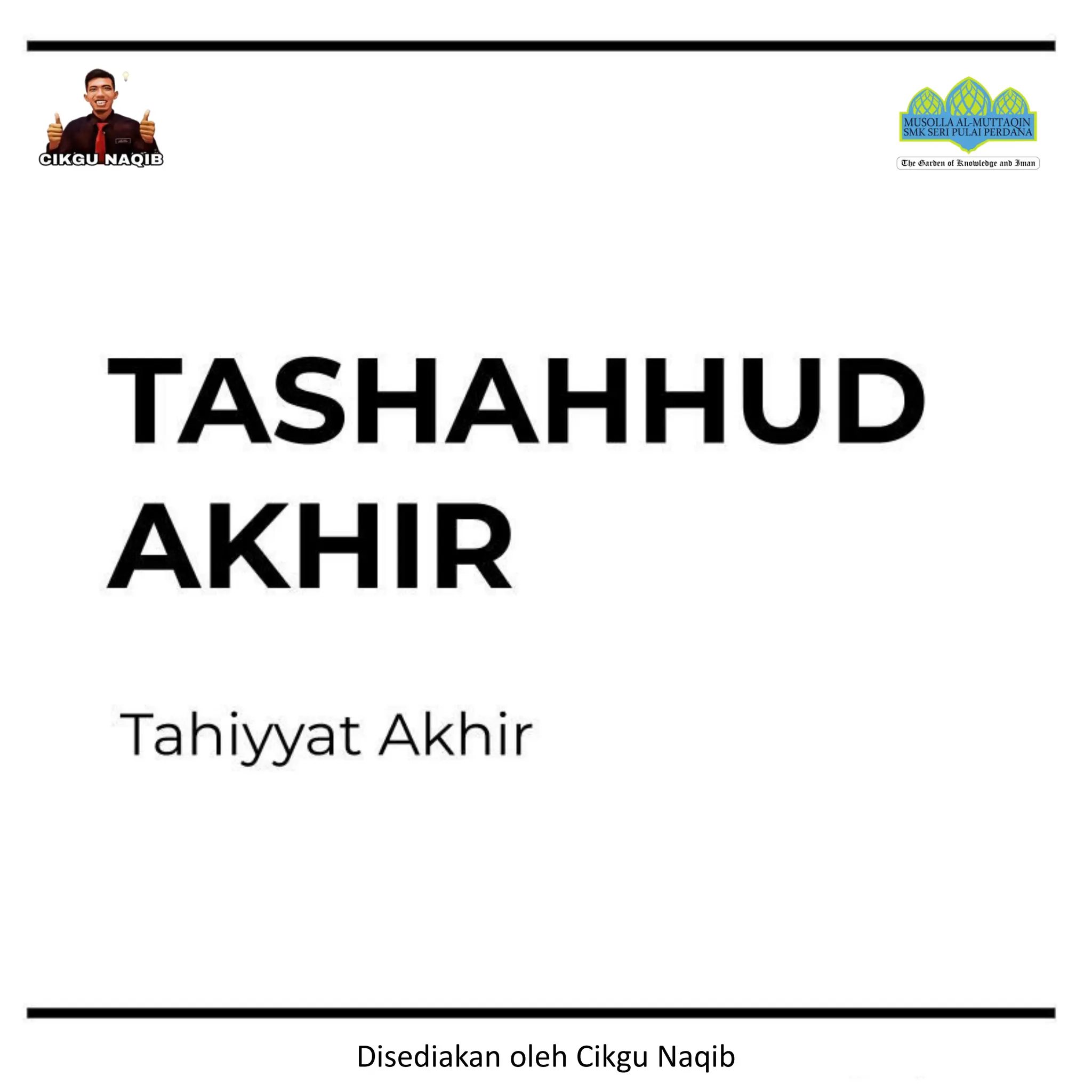 MAKSUD DALAM SOLAT: Tahiyyat Akhir (Tashahhud Akhir) MEANING IN SOLAT | PDF