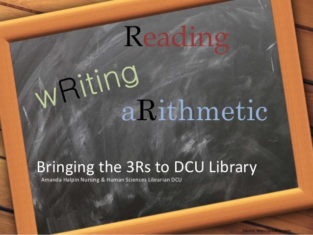 The 3 Rs in DCU Library: Amanda Halpin, DCU