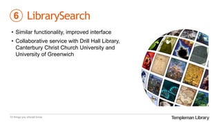 10 things you should know about the new Templeman Library | PPT