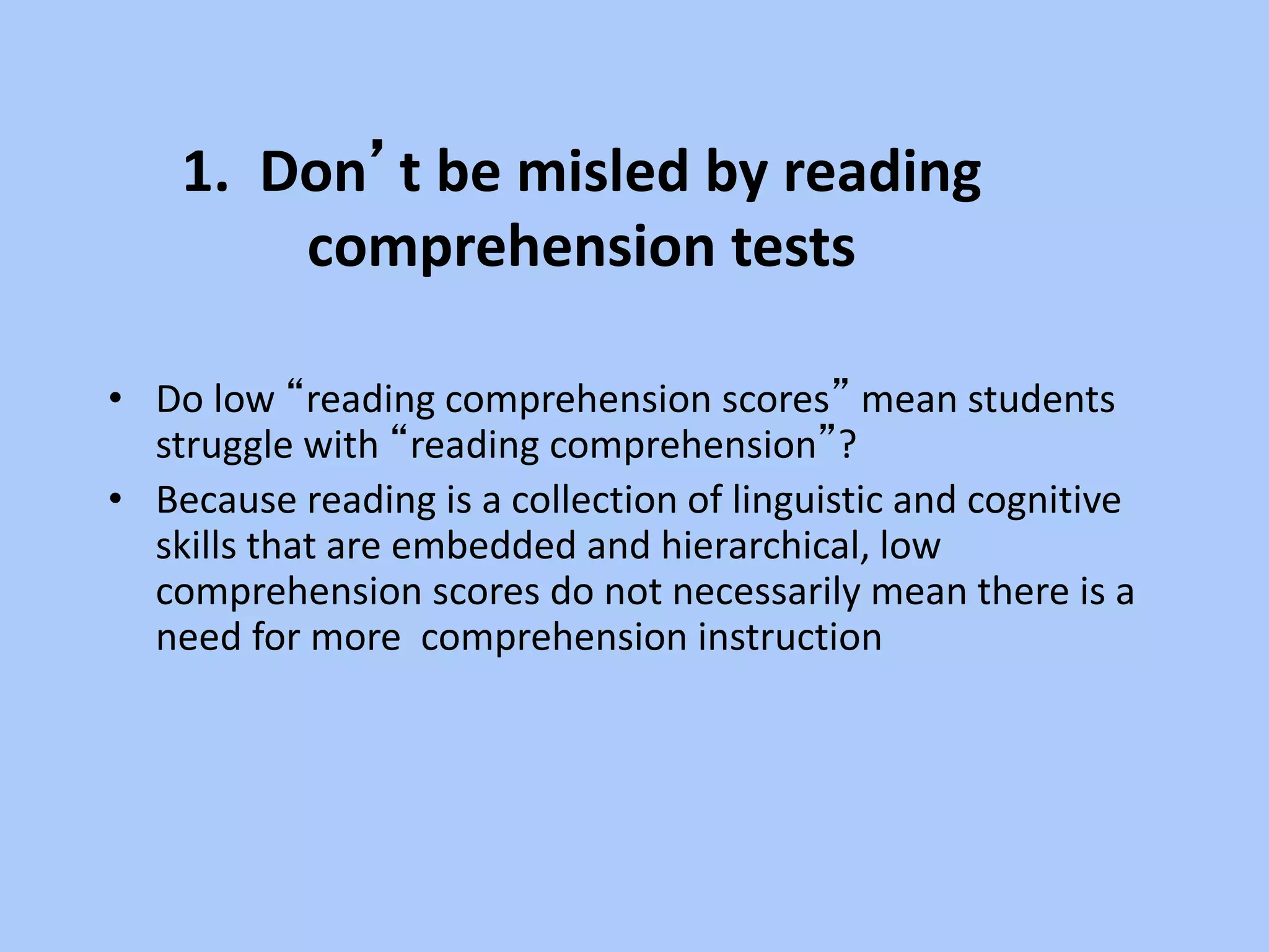 10-thing teacher-should-know-reading-comprehension.ppt