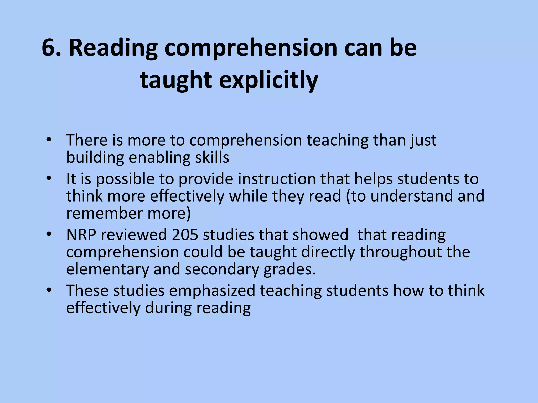 10-thing teacher-should-know-reading-comprehension.ppt