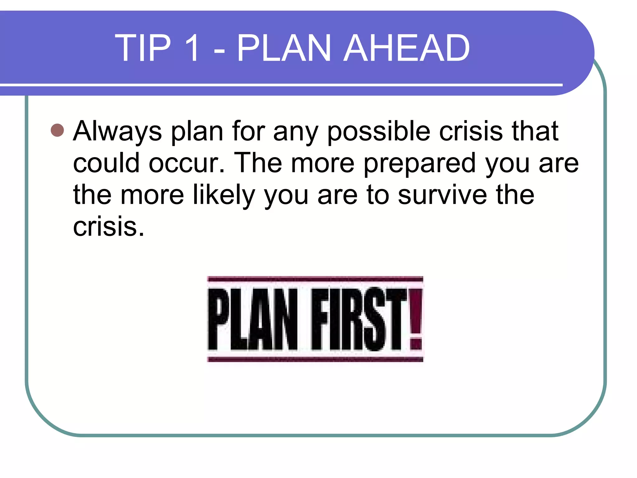 10 Tips For Crisis Control | PPT