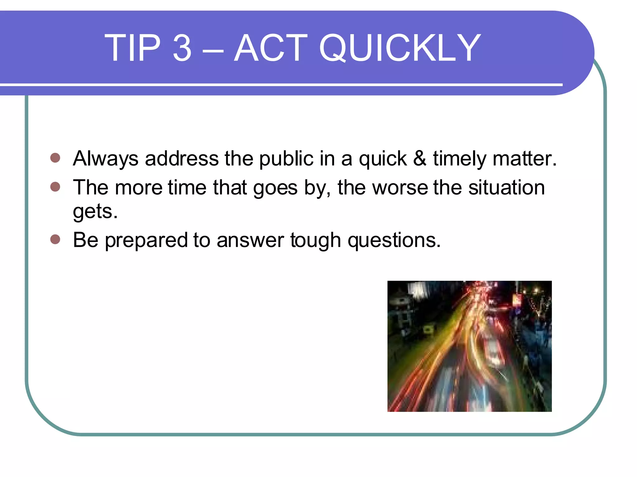 10 Tips For Crisis Control | PPT