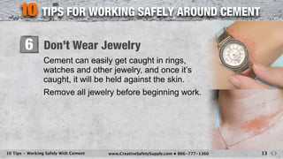 10 Tips for Working Safely Around Cement | PDF