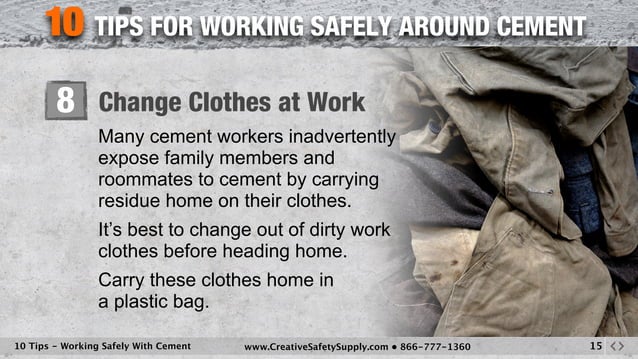 10 Tips for Working Safely Around Cement | PDF | Skin and Dermatology ...