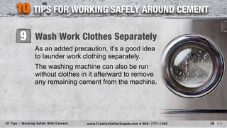 10 Tips for Working Safely Around Cement | PDF