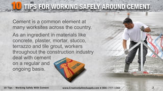10 Tips for Working Safely Around Cement | PDF
