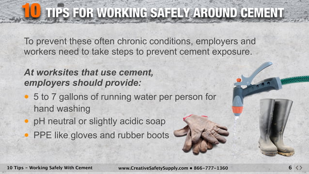 10 Tips for Working Safely Around Cement | PDF | Skin and Dermatology ...