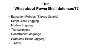 Powershell-hacking-1nTh35h311-BSidesTLV2019 | PPT