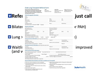 Lung Transplantation for PAH | PPTX