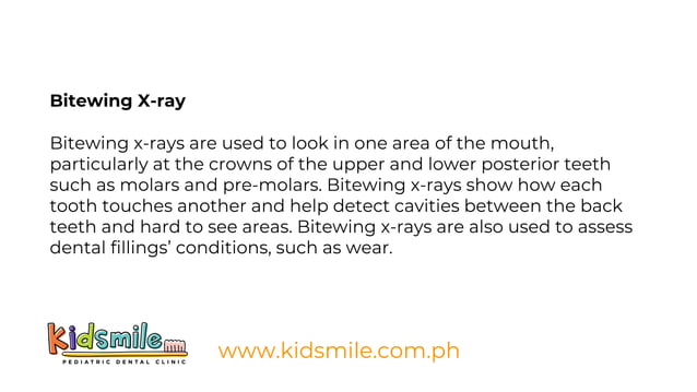 Types Of Dental X-Rays For Kids | PDF