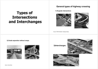 Traffic Types of intersections and interchanges | PDF