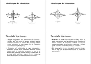 Traffic Types of intersections and interchanges | PDF