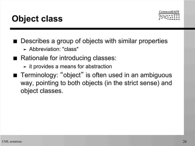 Uml Notations Used By Commonkads Ppt